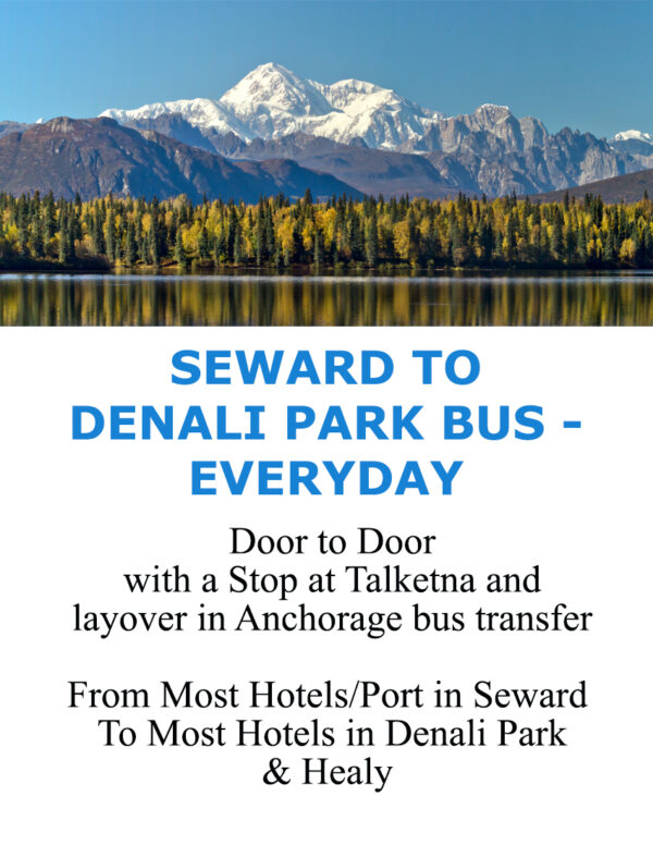Alaska Cruise Transportation, Bus Transfer Tour to Seward, Whittier Cruise